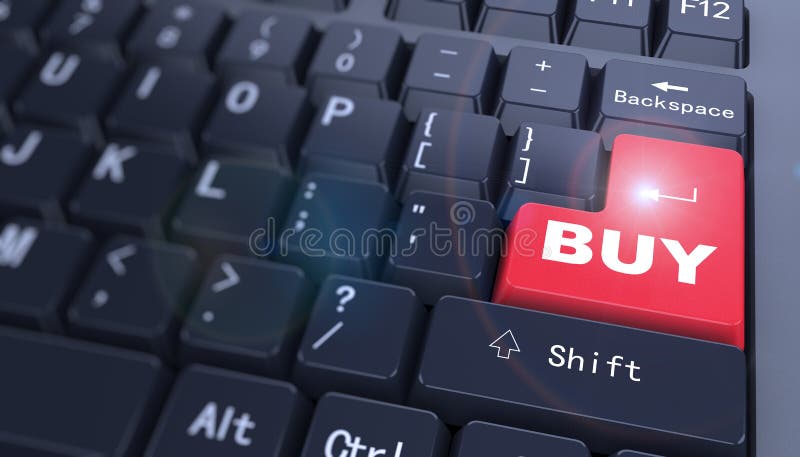 3d keyboard - word buy stock illustration. Illustration of computer ...