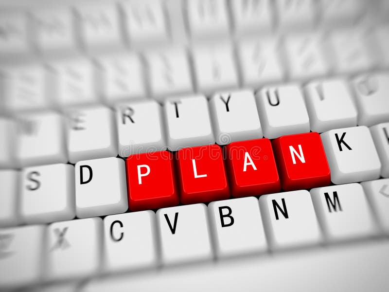 3d keyboard - word plan stock illustration. Illustration of leader ...