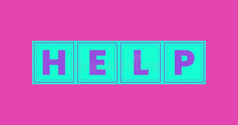 3D Kinetic Typography with Word Help. Animation of Rotating 3D Cubes ...