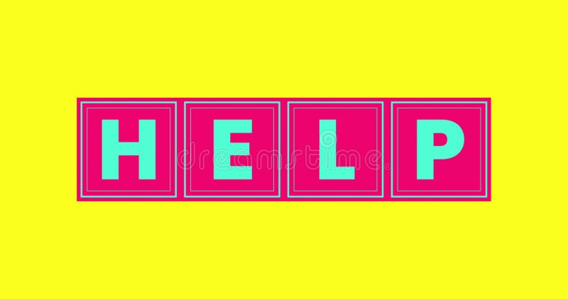 3D Kinetic Typography with Word Help. Animation of Rotating 3D Cubes ...