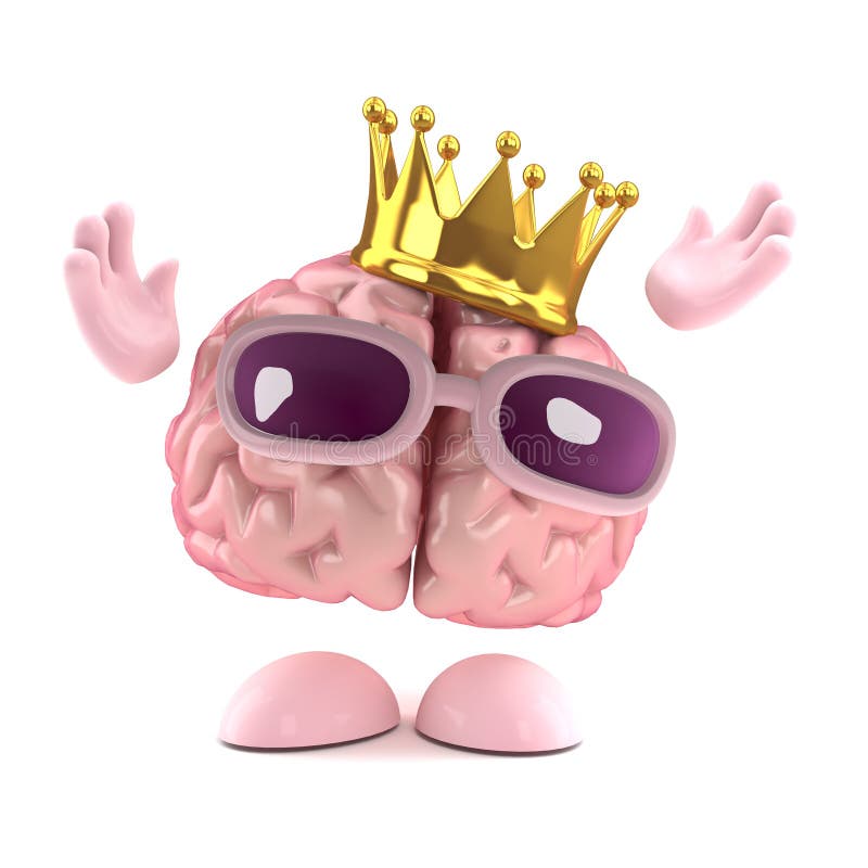 3d King brain stock vector. Illustration of personality - 40397359