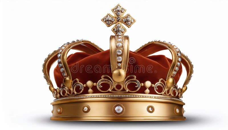 3D King Crown Illustrations, on White Background PNG Stock Illustration ...