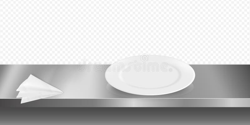 3d Kitchen Countertop Top View. Vector Insulated Metal Countertop ...