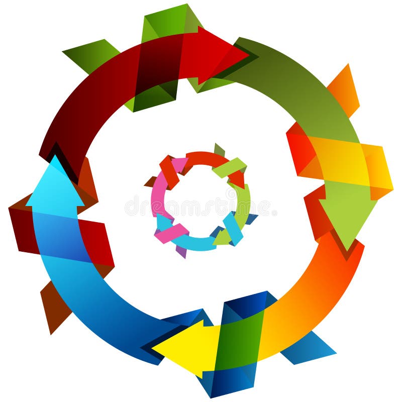 Circle Arrow Chart Five stock vector. Illustration of curving - 14592023