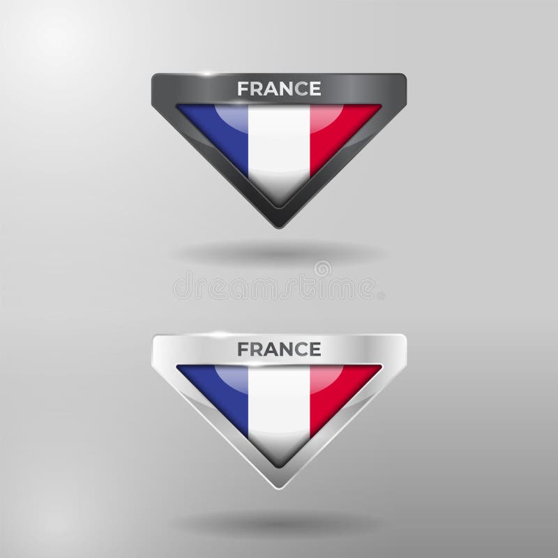 3D Label, Tag and Location Pointer Flag Nation of France with Glossy ...