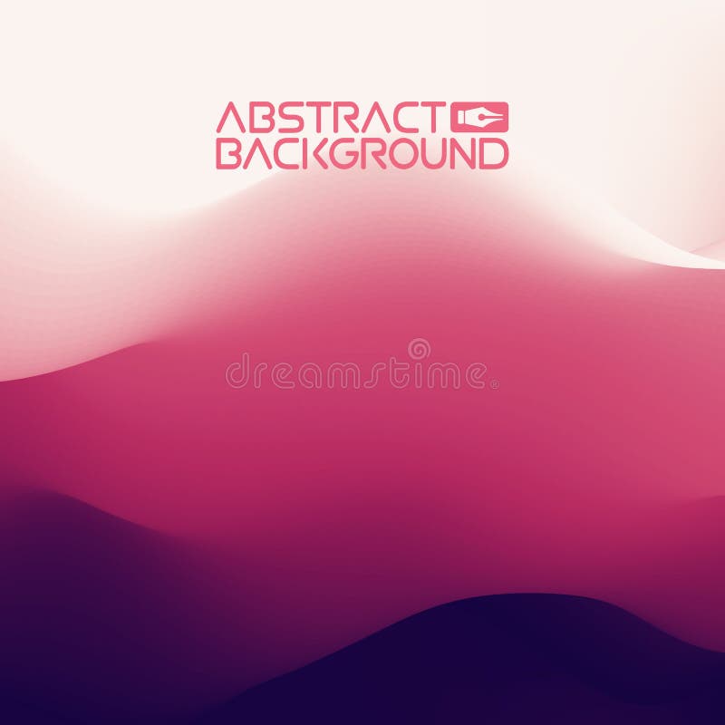 3D Landscape Background. Purple Gradient Abstract Vector Illustration ...