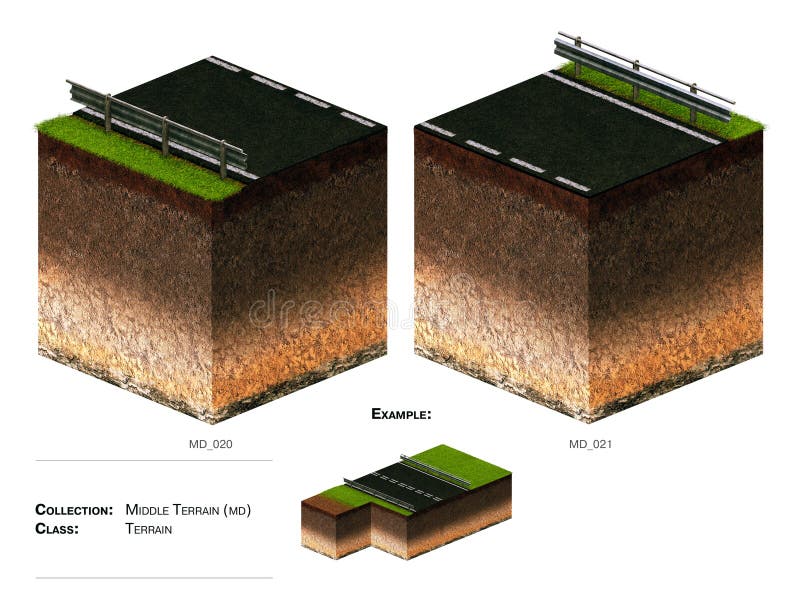 3D landscape block stock illustration. Illustration of highway - 49058865