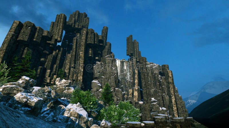 Basalt columns from Racos stock image. Image of park - 218456725