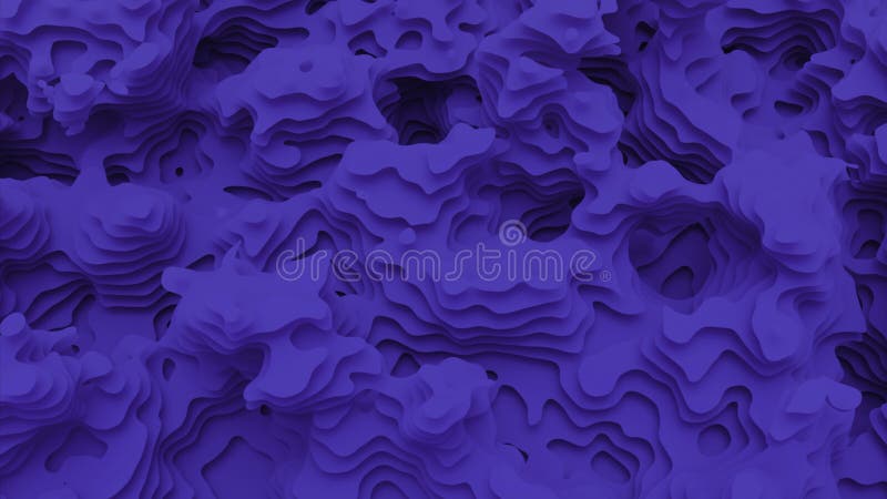 3D Landscape Layers. Design. Animation of Moving Layers of Topographic ...