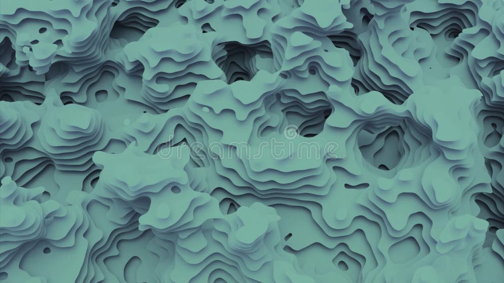 3D Landscape Layers. Design. Animation of Moving Layers of Topographic ...