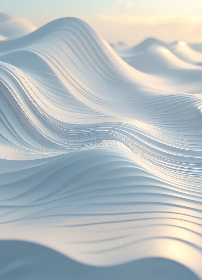 3d Landscape with Wave Pattern Stock Illustration - Illustration of ...