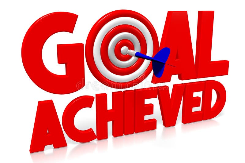 3D Lanza El Ejemplo - Meta Alcanzada Stock de ilustración - Ilustración ...