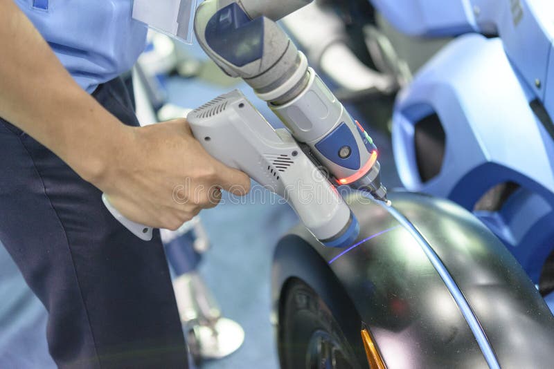 The 3D laser scan arm stock image. Image of measure, computerized ...