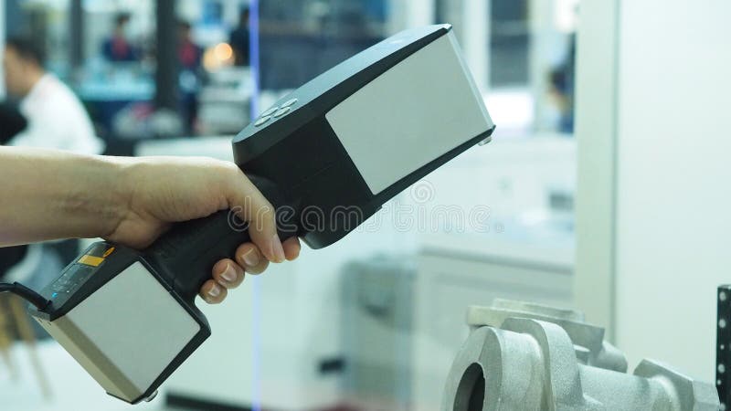 3D Laser Scan Technology Equipment in Hand Stock Photo - Image of ...