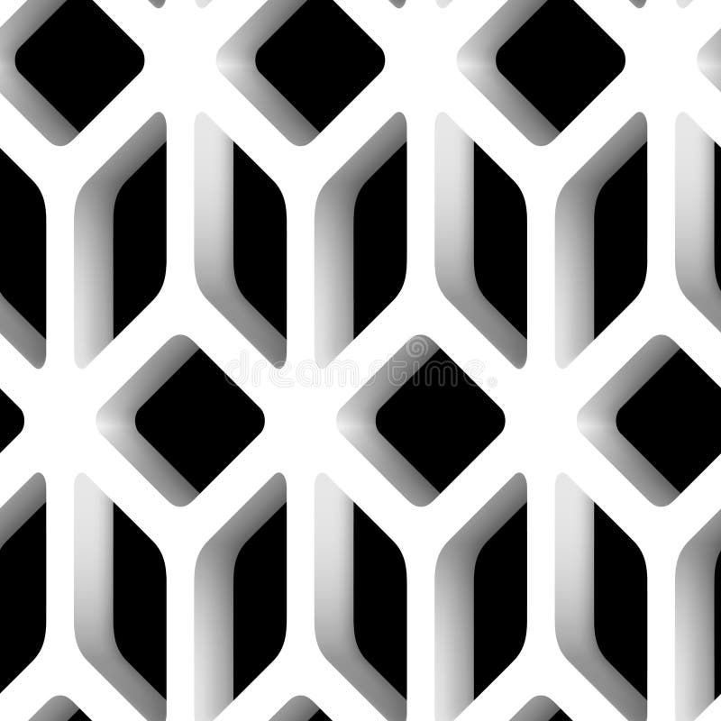 3D Lattice Vector Seamless Pattern Stock Vector - Illustration of grate ...