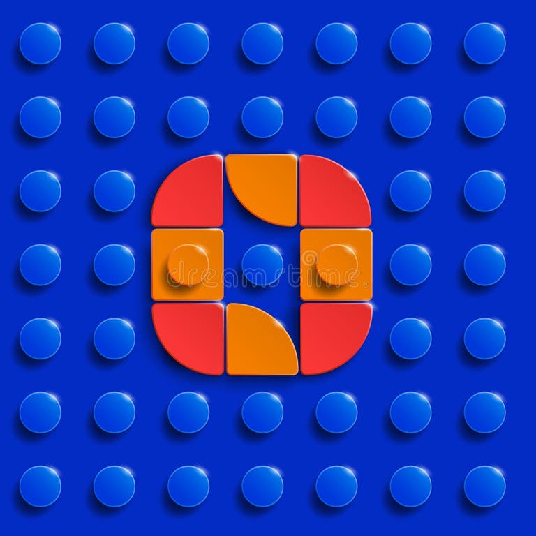 3d Lego Dots Number Zero. Vector Numbers from Plastic Building Lego ...