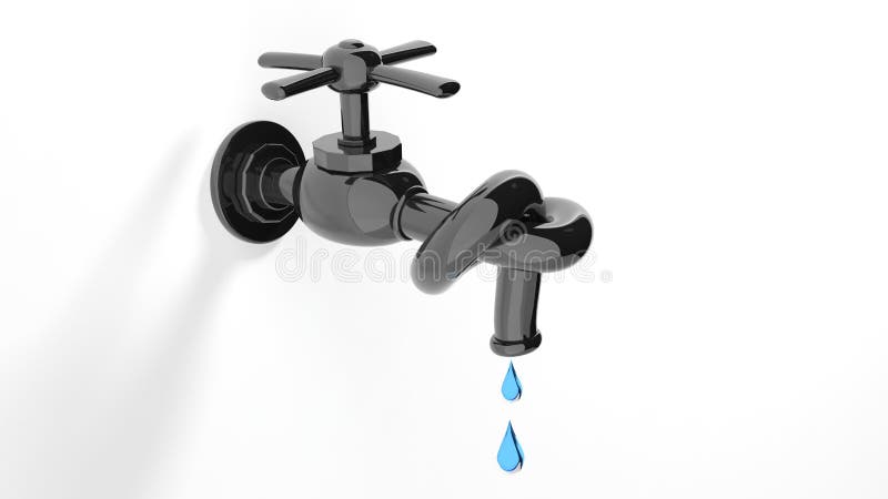 De Vastgebonden Knoop Van Het Water Kraan Vector Illustratie ...