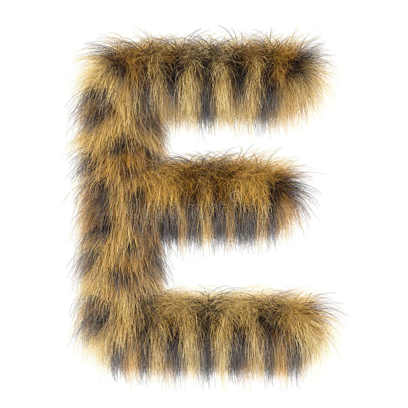3d Leopard Creative Funny Cute Fur Letter C Stock Illustration ...