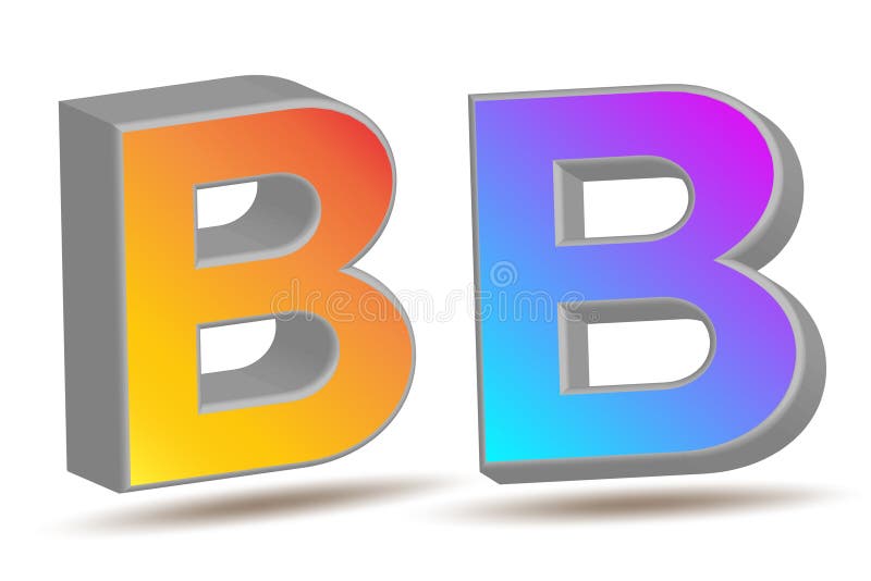 Letter B Colourful Rainbow Logo Design Stock Illustrations – 8 Letter B ...