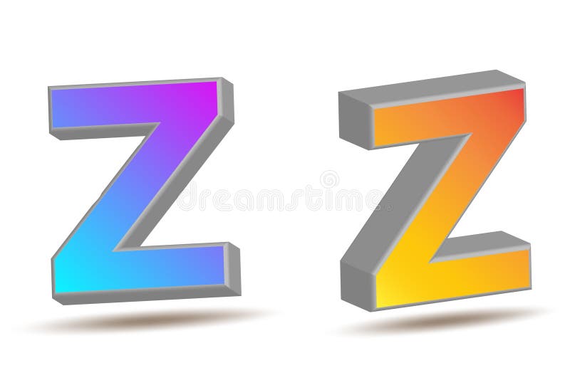 3D Letter, 3D Alphabet, 3D Font, Gradient Color 3D Alphabet Logo ...
