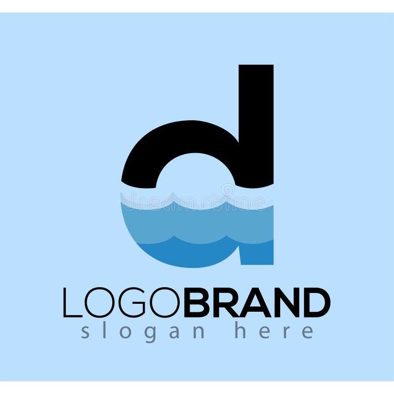 Letter D Wave Symbol Logo Stock Illustrations – 389 Letter D Wave ...