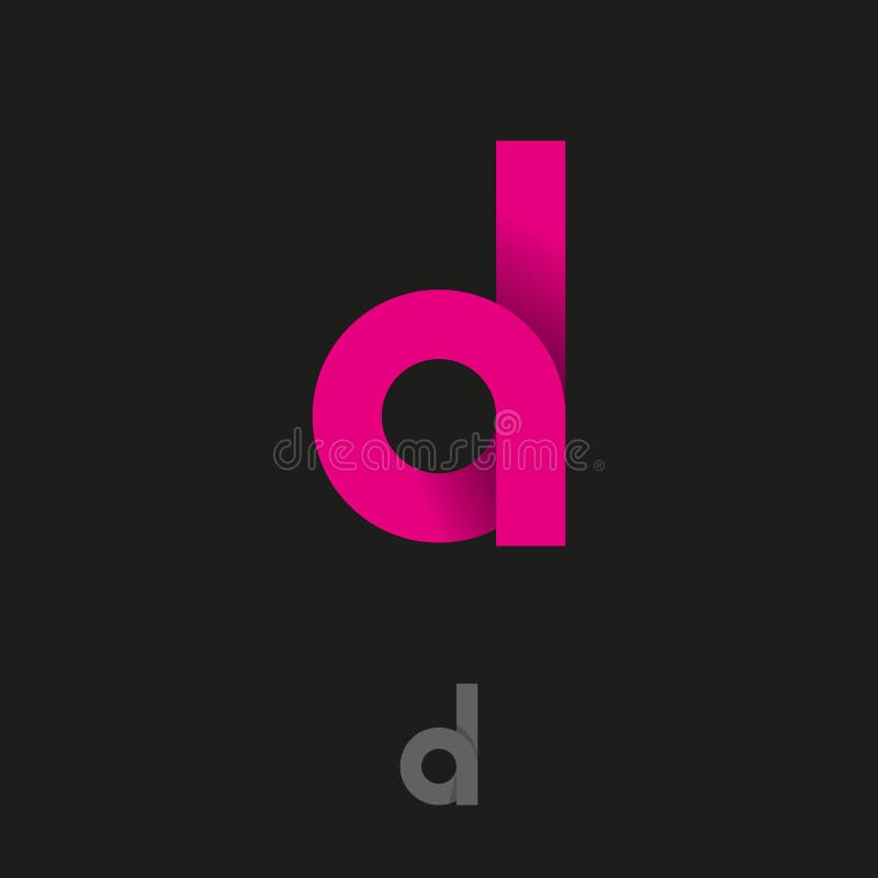 D Letter. D Monogram Origami Logo, Like Loop. Abstract Monogram Stock ...