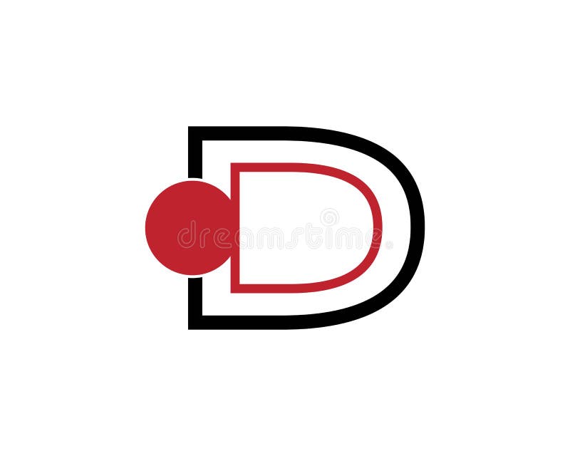 D Letter Icon and Symbol Vector Template Stock Illustration ...