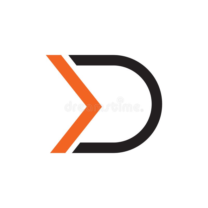 D Letter Initial Logo Design Vector Template Stock Vector ...