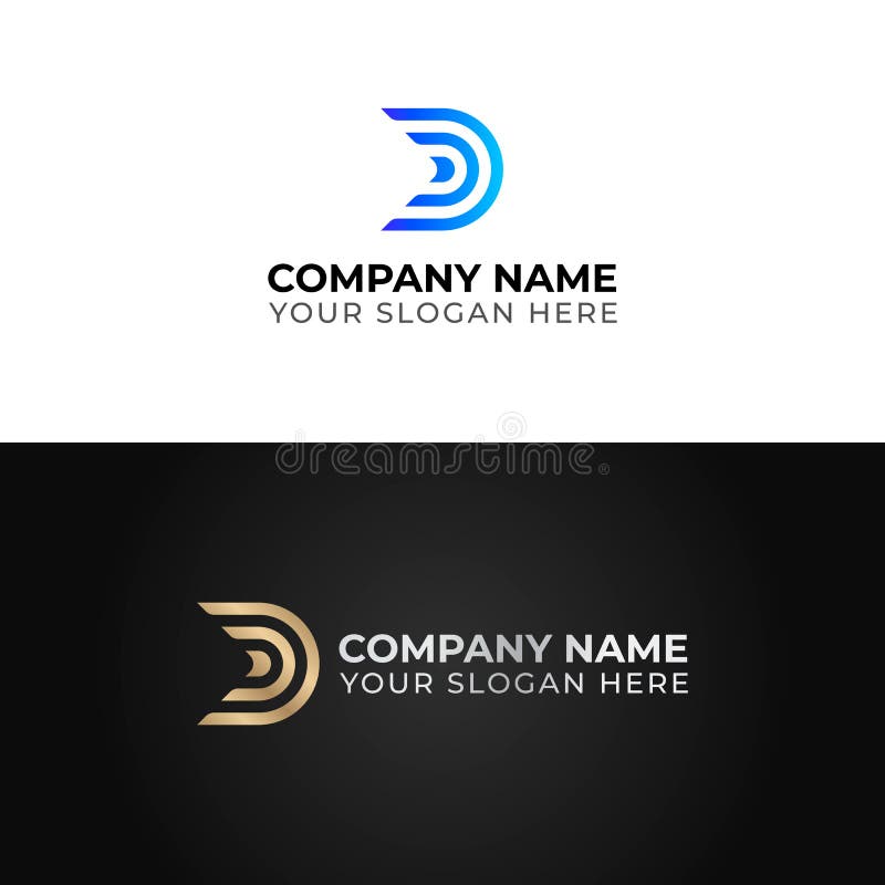 D Letter Logo Template. Colorful Vector Design Stock Vector ...