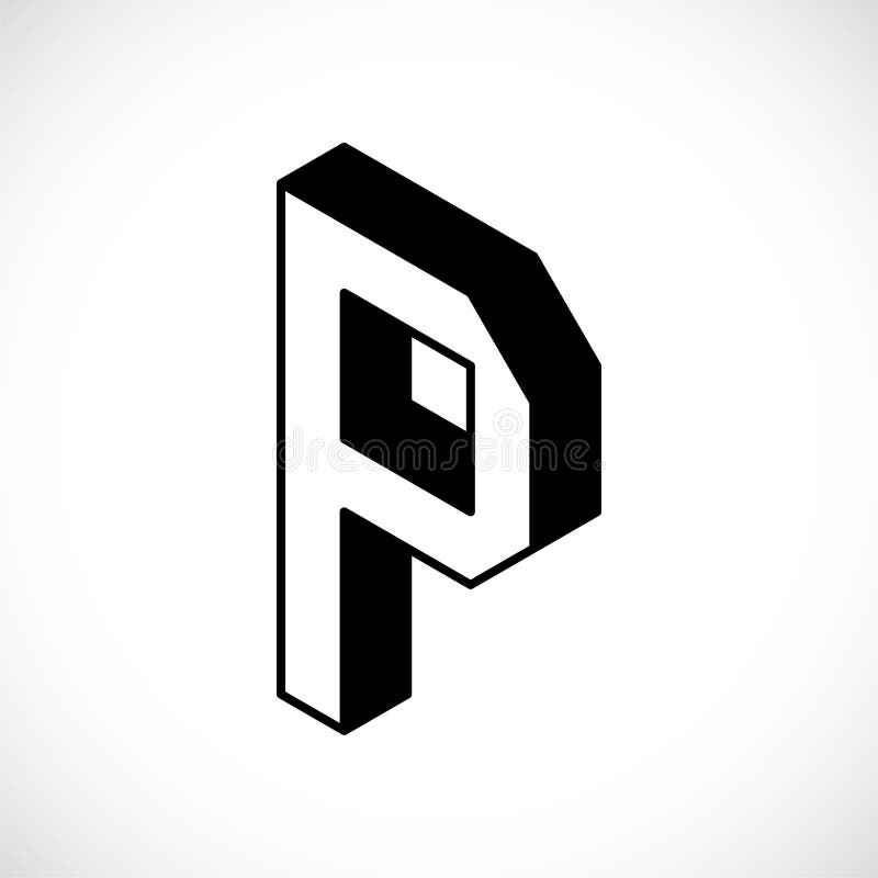 3d Letter P Logo Icon Design Template Element Stock Vector ...