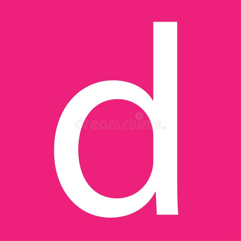 D Letter on Pink Background Stock Illustration - Illustration of ...