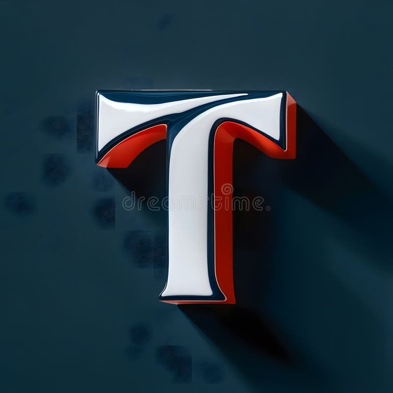 3D Letter T with a Bold, Glossy Finish in a Vibrant Black Solid ...