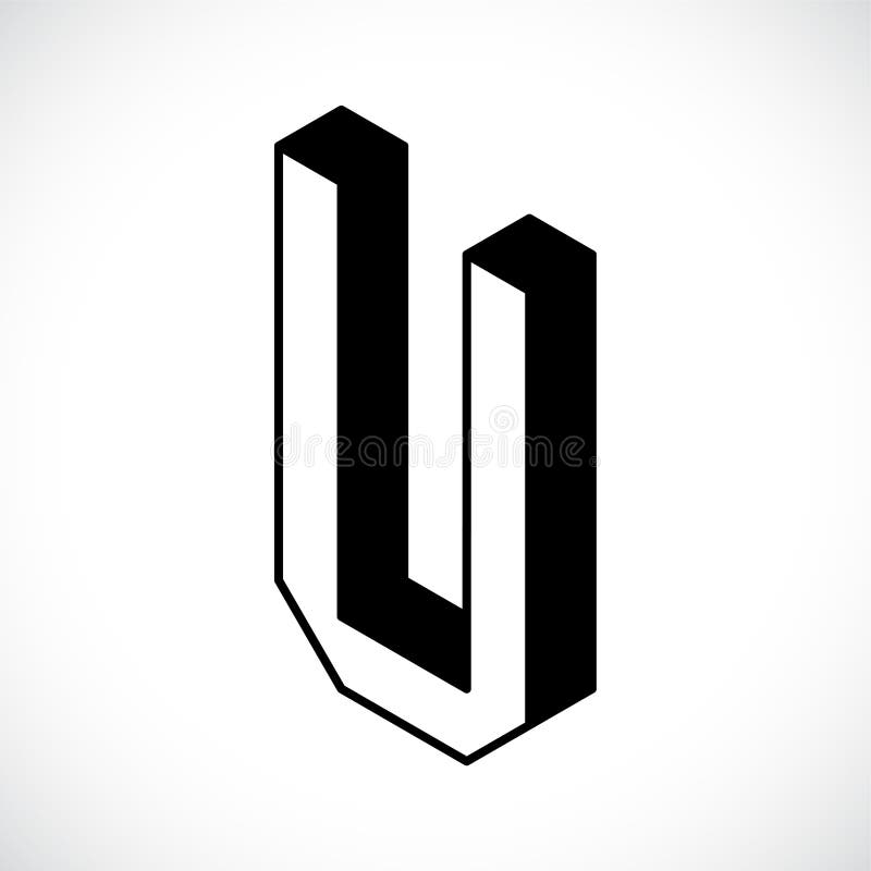 3d Letter U Logo Icon Design Template Element Stock Vector ...