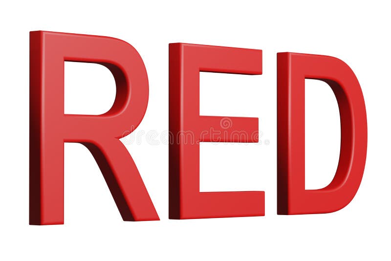 Modern 3d Lettering "red" Stock Illustration - Illustration of warning ...