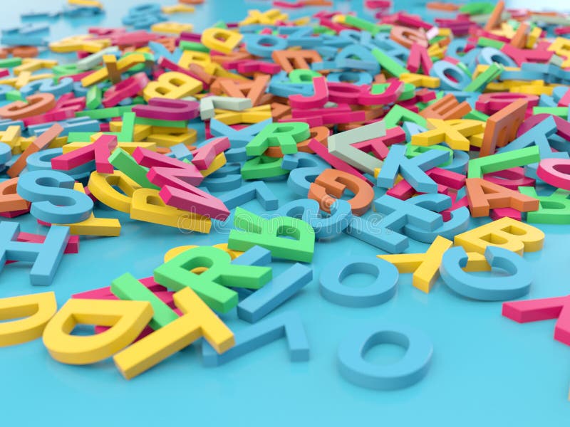 3d letters falling. stock illustration. Illustration of rendering ...