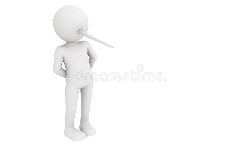 Lange Neus, Vector of Kleurenillustratie Vector Illustratie ...