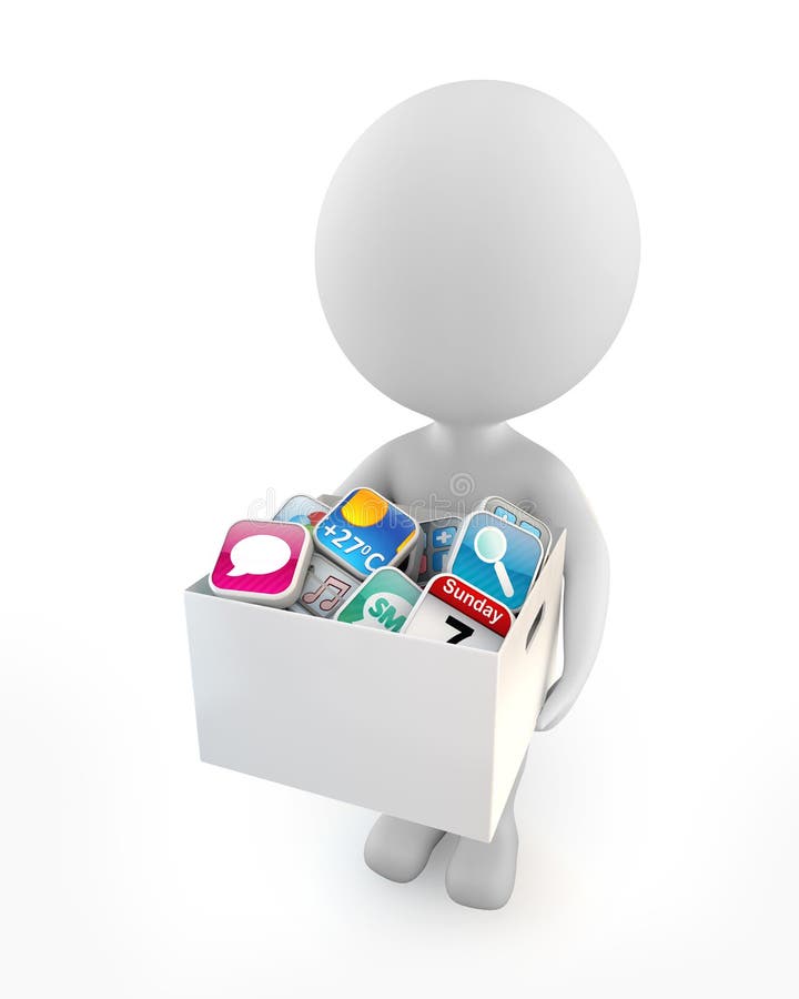 3d Leuke Mensen - Toepassingssoftware Stock Illustratie - Illustration ...