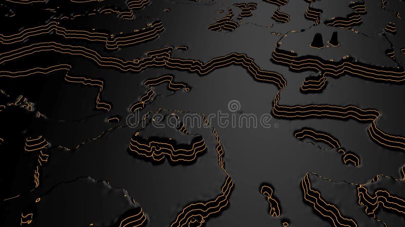 3d Level Black Map Able To Rotate Loop Endless Stock Footage - Video of ...