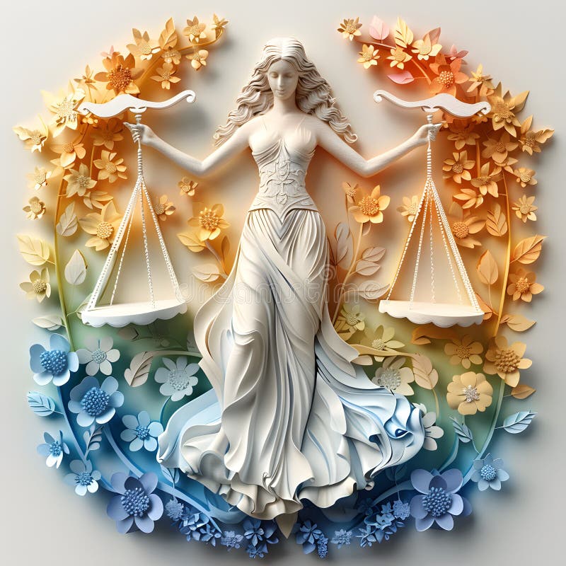 3d Libra Zodiac Sign. Libra Zodiac in Cut Paper Style on a White ...