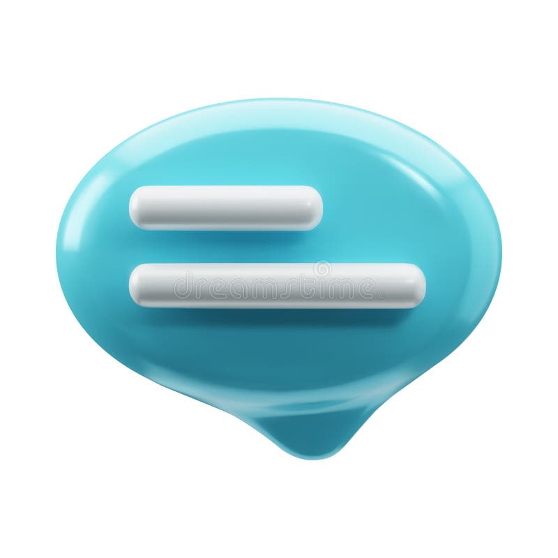 3D Light Blue Glossy Speech, Communication, Dialogue Bubble Icon on ...
