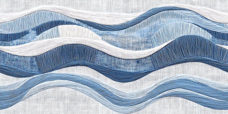 3D Light Blue Soft Fabric Seamless Texture Stock Illustration ...