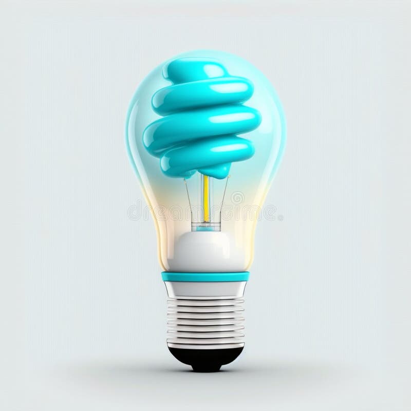 3D Light Bulb Realistic Icon Stock Illustration - Illustration of ...
