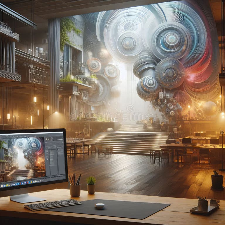 63 45. 3D Lighting and Rendering_ Setting Up, Adjustin Stock Photo ...