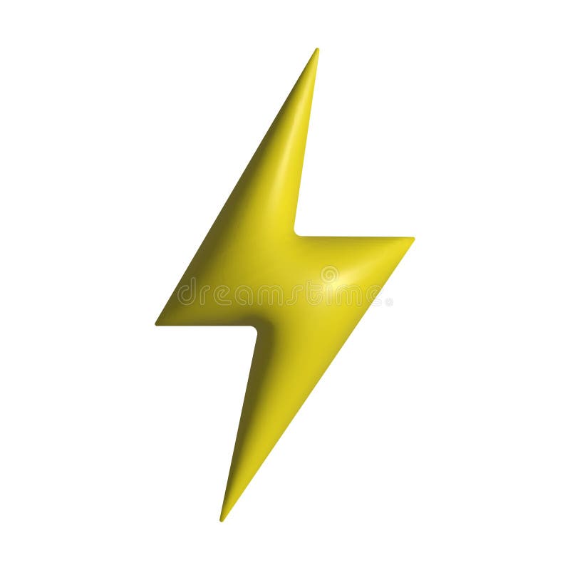 3d lightning bolt icon stock vector. Illustration of electrical - 272983647