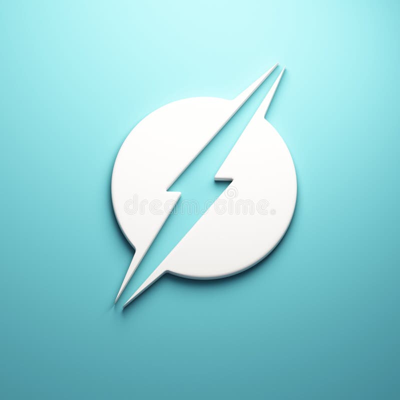 3D Lightning bolt render stock illustration. Illustration of charge ...
