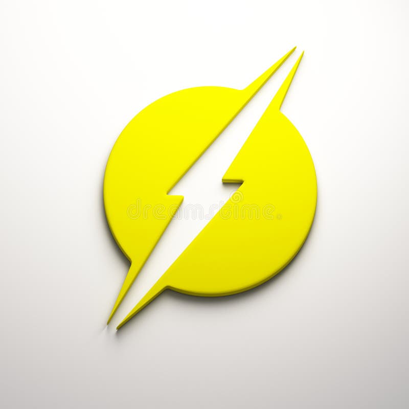 3D Lightning bolt render stock illustration. Illustration of shape ...