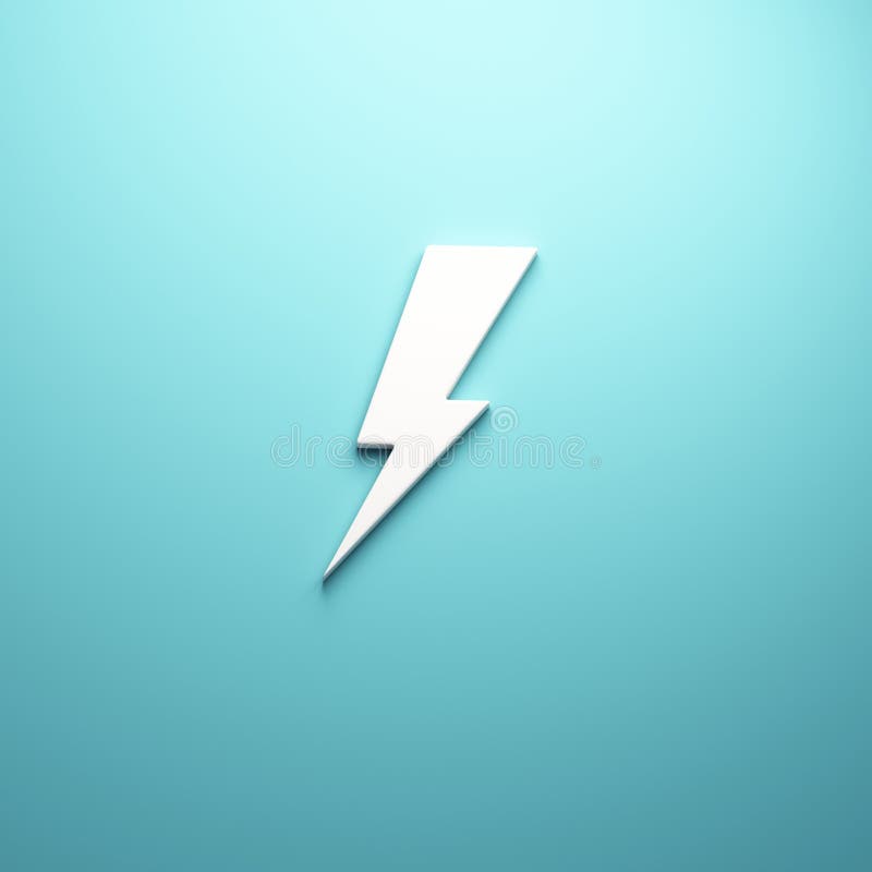 3D Lightning bolt render stock illustration. Illustration of modern ...