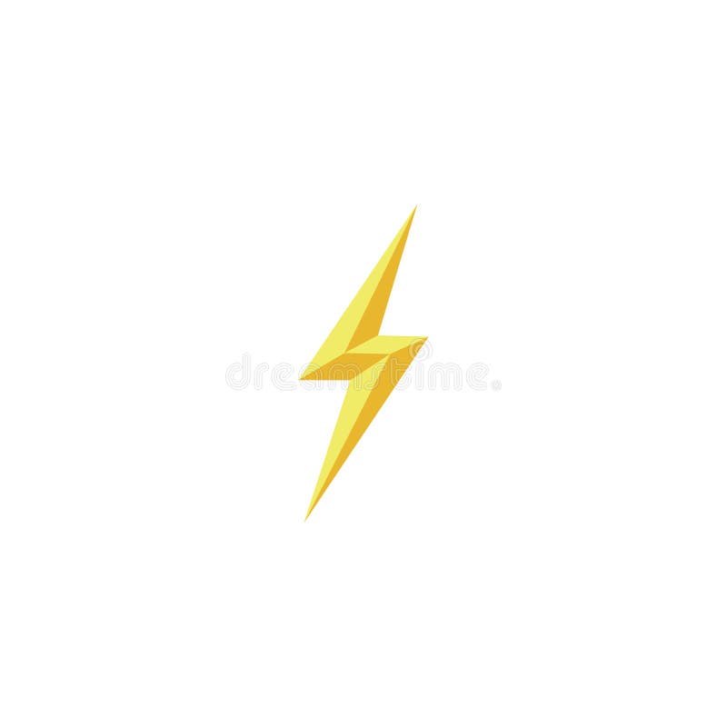 3d Lightning Icon. Lightning Sign Stock Illustration - Illustration of ...