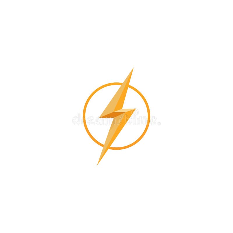 3d Lightning Icon. Lightning Sign Stock Illustration - Illustration of ...