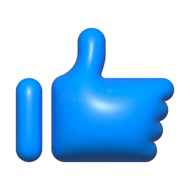 Like, Hand Thumb Up Yellow 3D, Like Icons, OK, Yes, Like Emoji Stock ...